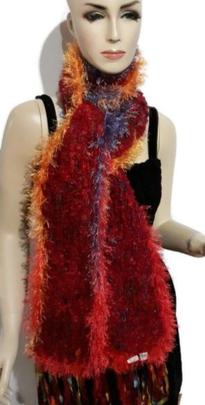 Scarf, boho style, scarf for women, knit scarf, handmade scarf, winter ...